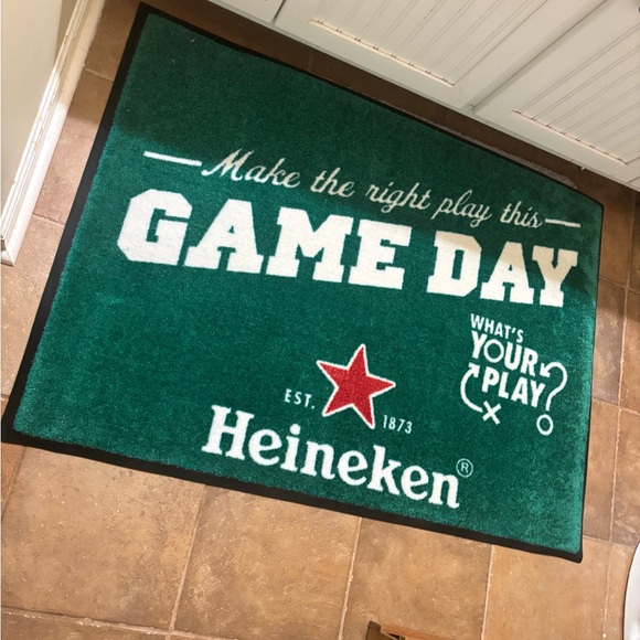 Other | Large Heineken Beer Game Day Door May Rug 3 By 4 New Vintage ...